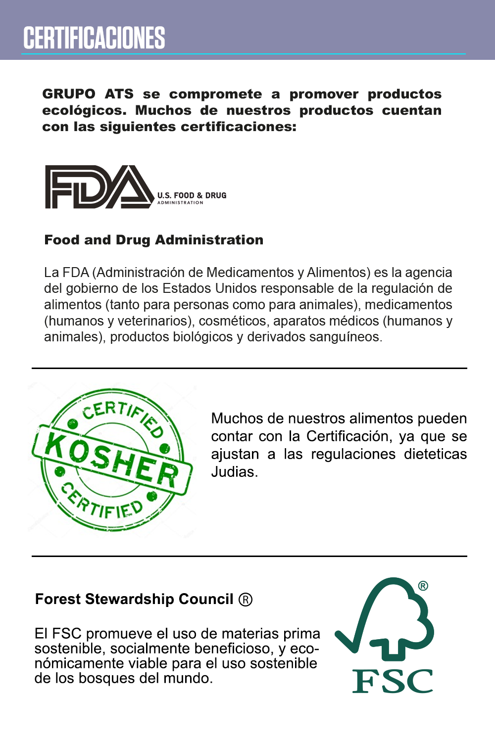 CERTIFICACIONES